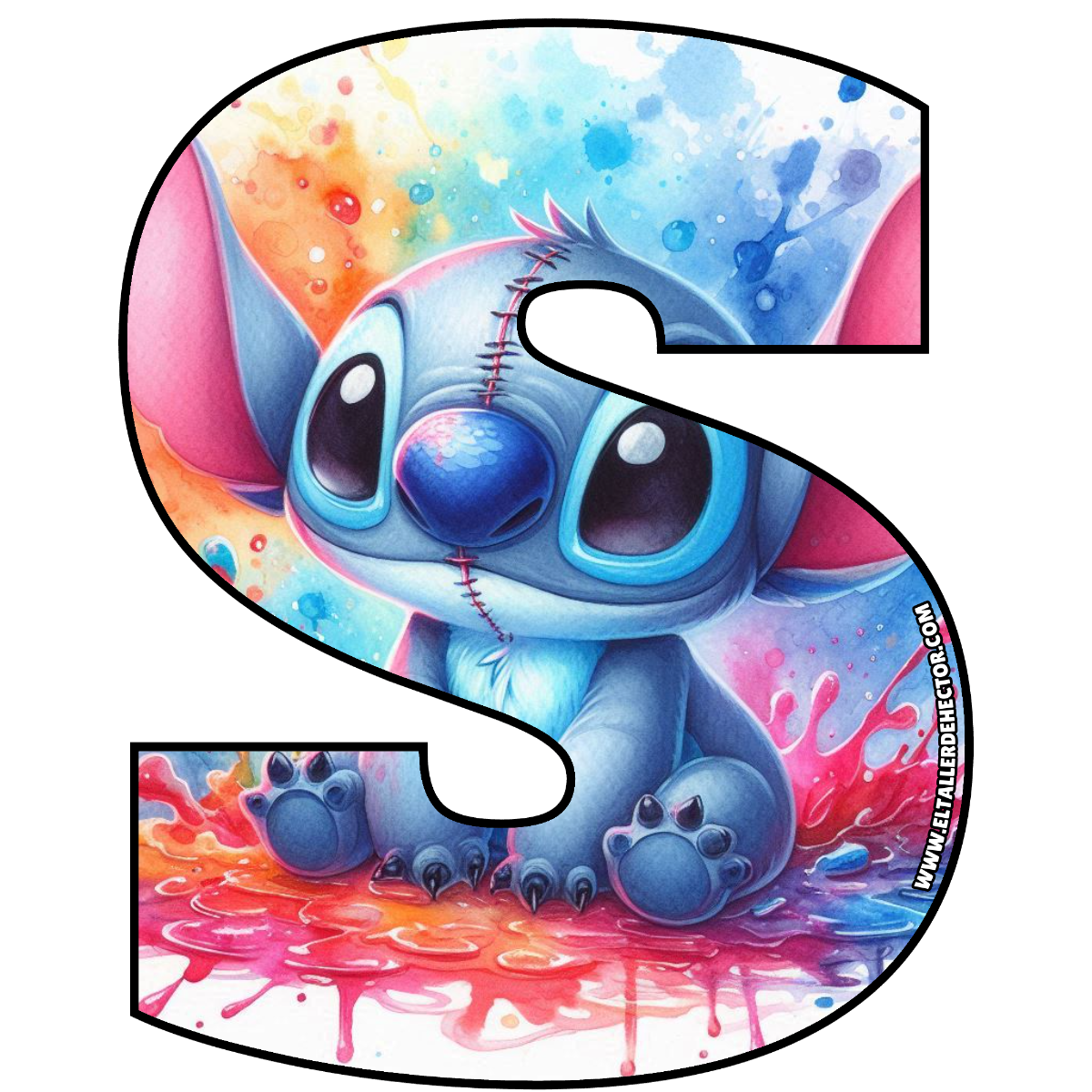 Letra S de Stitch - El Taller de Hector