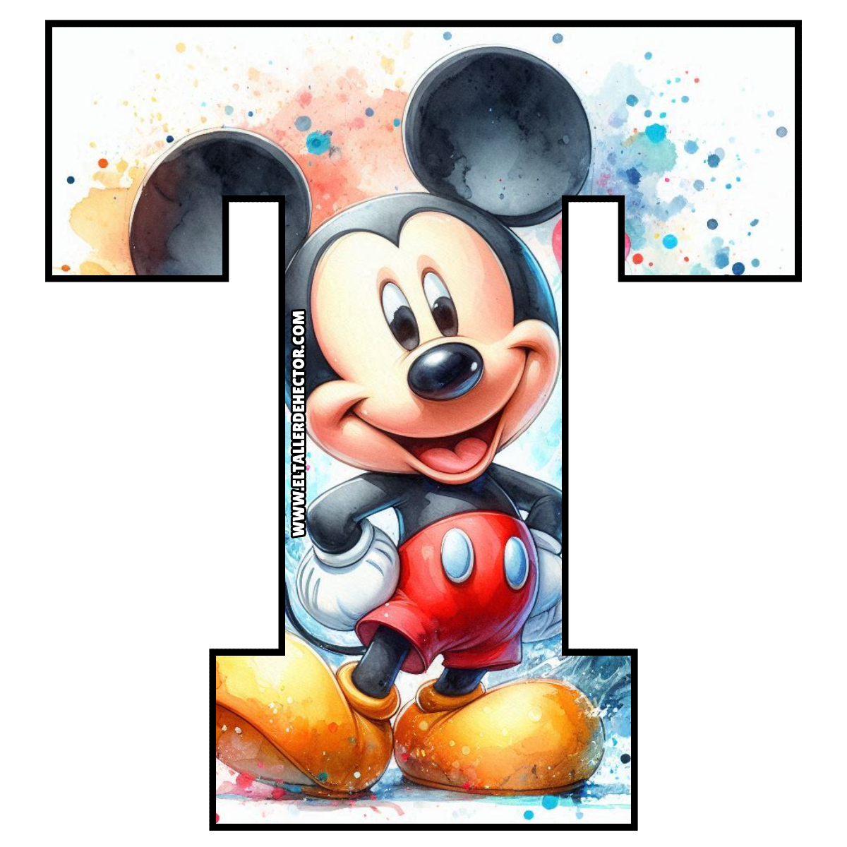 Letra T de Mickey Mouse archivos - El Taller de Hector
