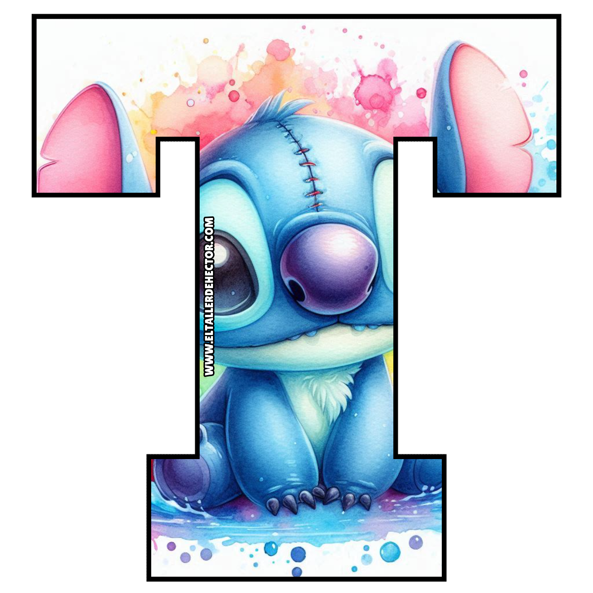 Letra T de Stitch - El Taller de Hector