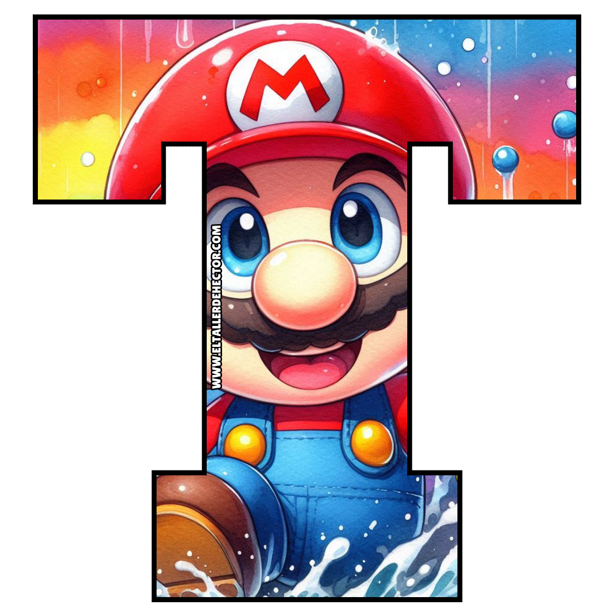 Letra T de Super Mario - El Taller de Hector