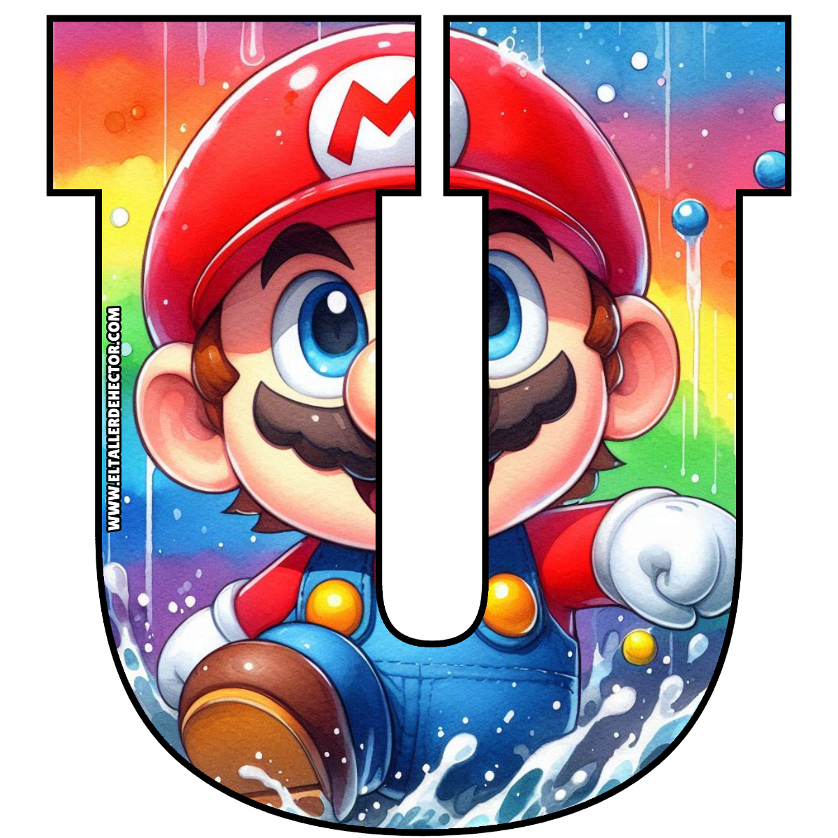 Letra U de Super Mario - El Taller de Hector