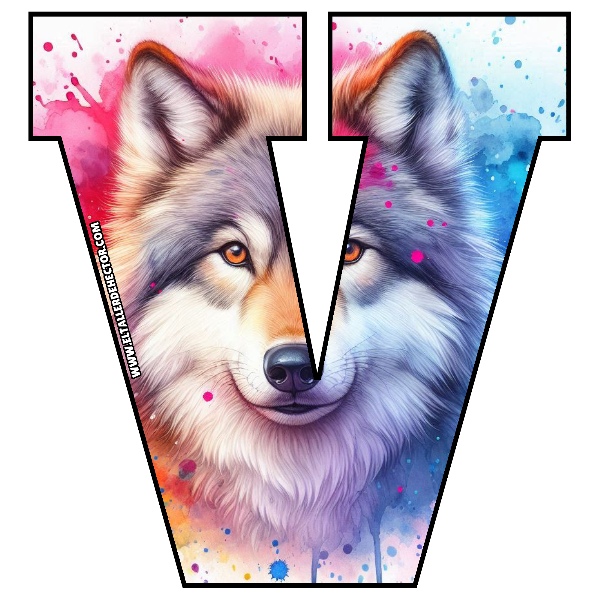 Letra V de Wolf Lobo - El Taller de Hector