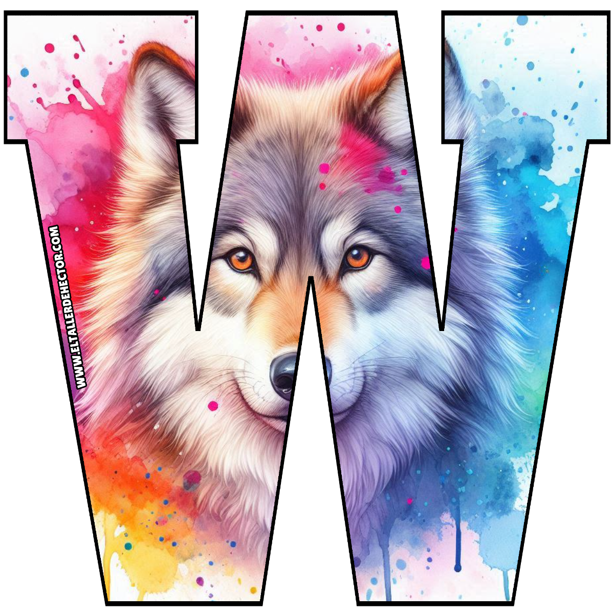 Letra W de Wolf Lobo - El Taller de Hector