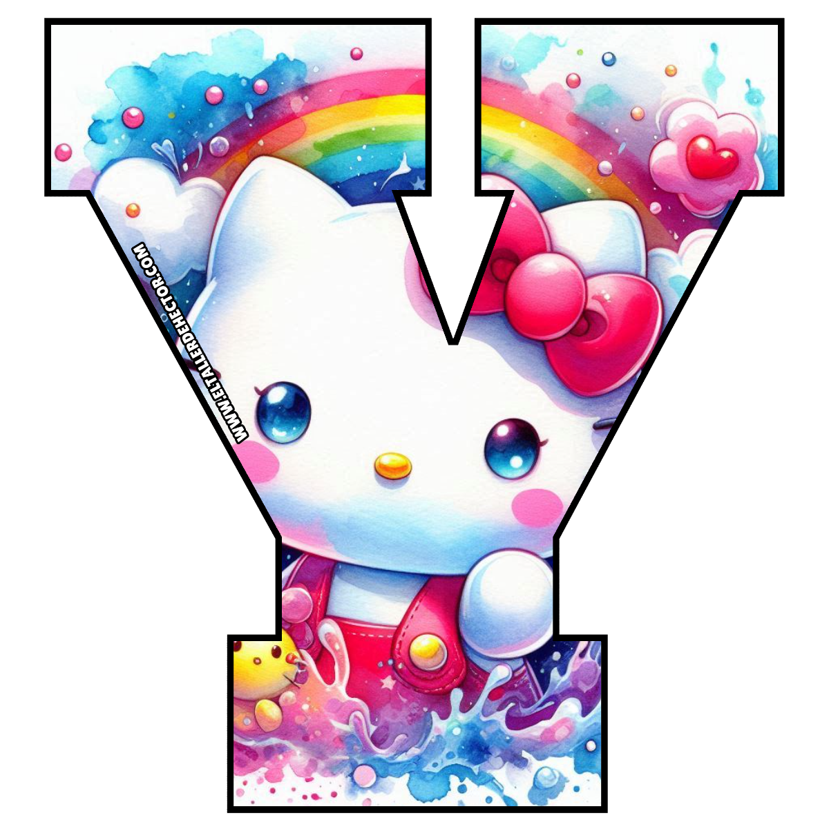 Letra Y de Hello Kitty - El Taller de Hector