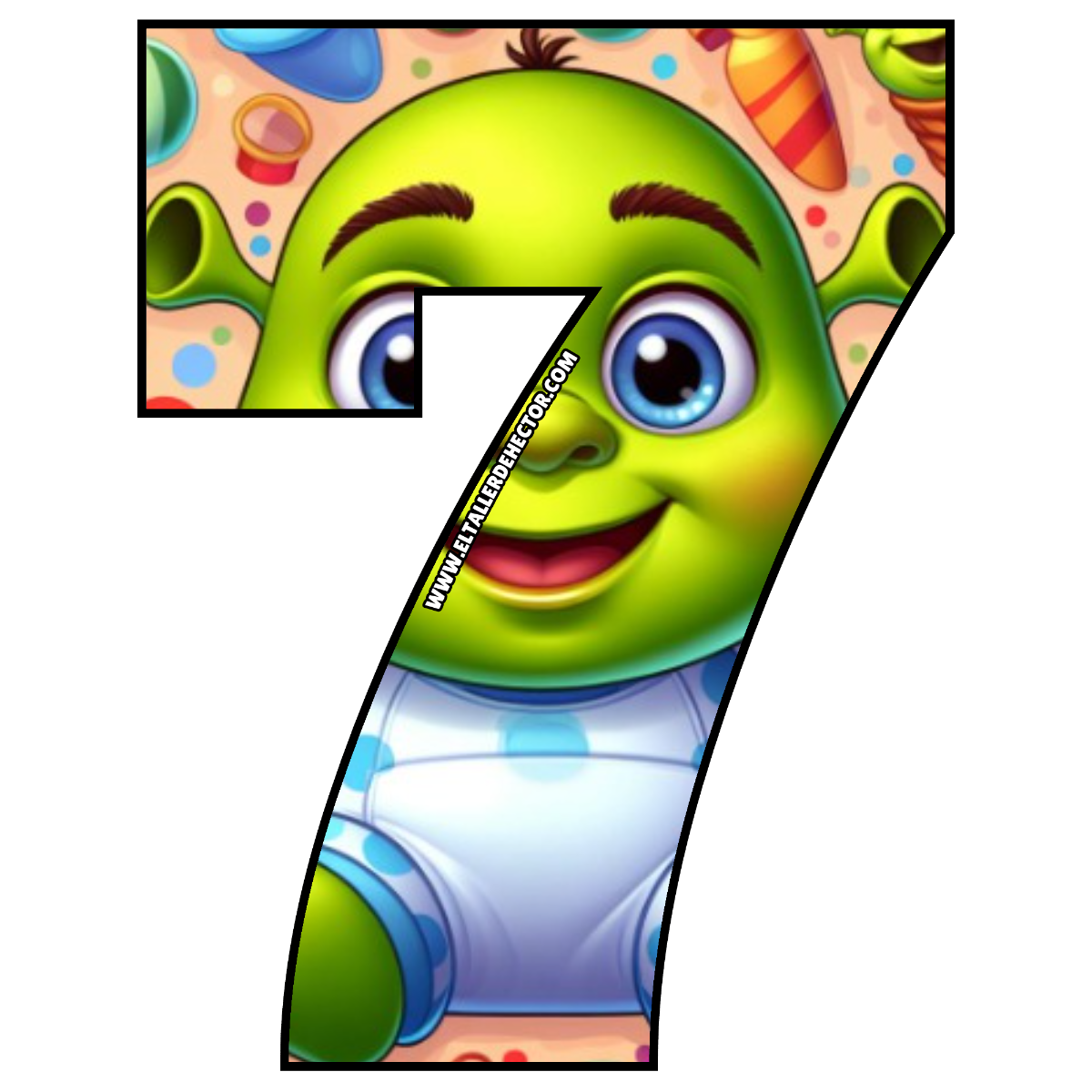 Numero 7 de Baby Shrek - El Taller de Hector