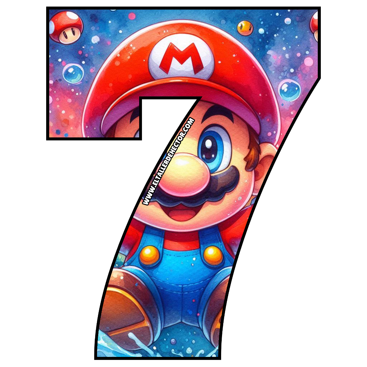 Numero 7 de Super Mario Bross - El Taller de Hector