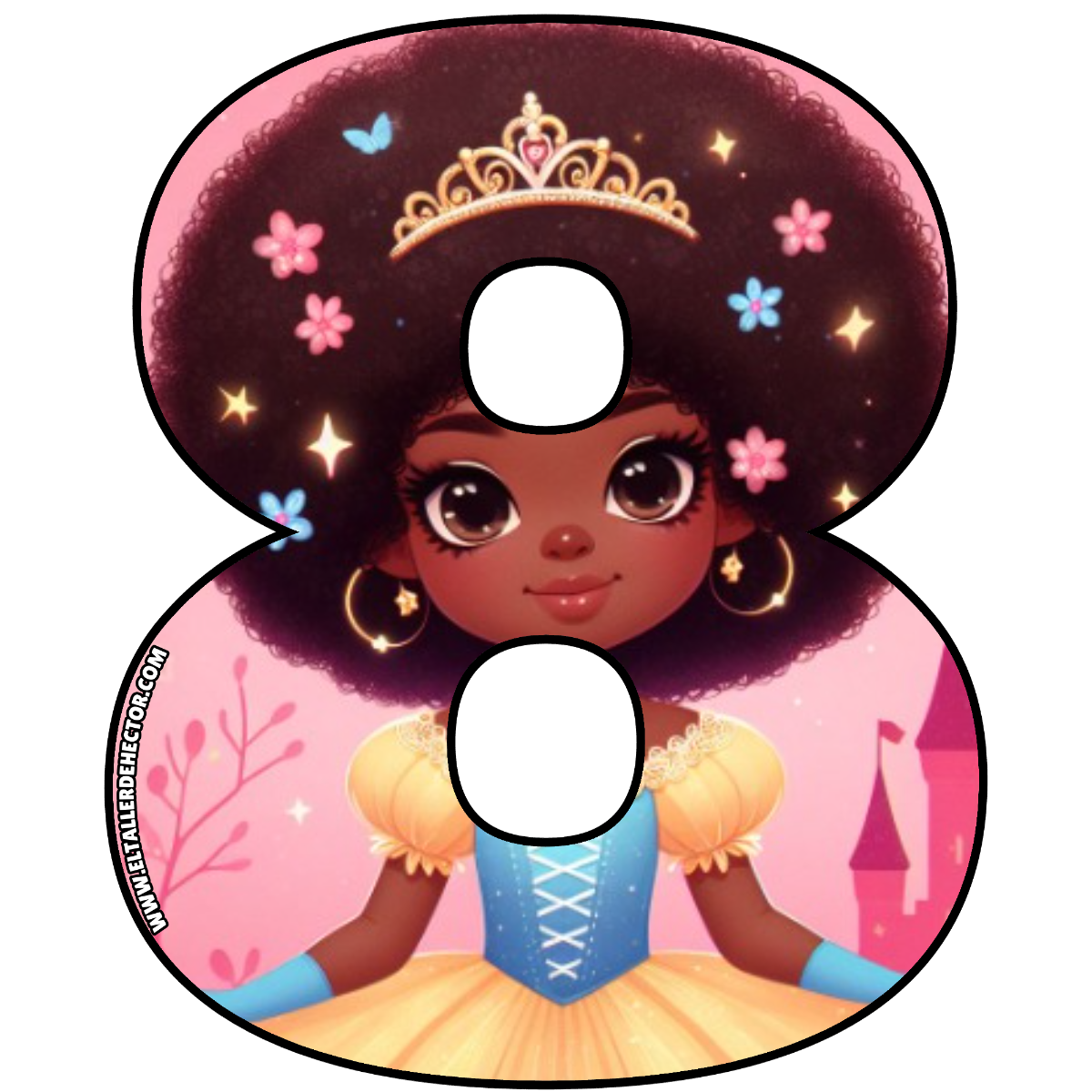Numero 8 de Princesa Afro - El Taller de Hector