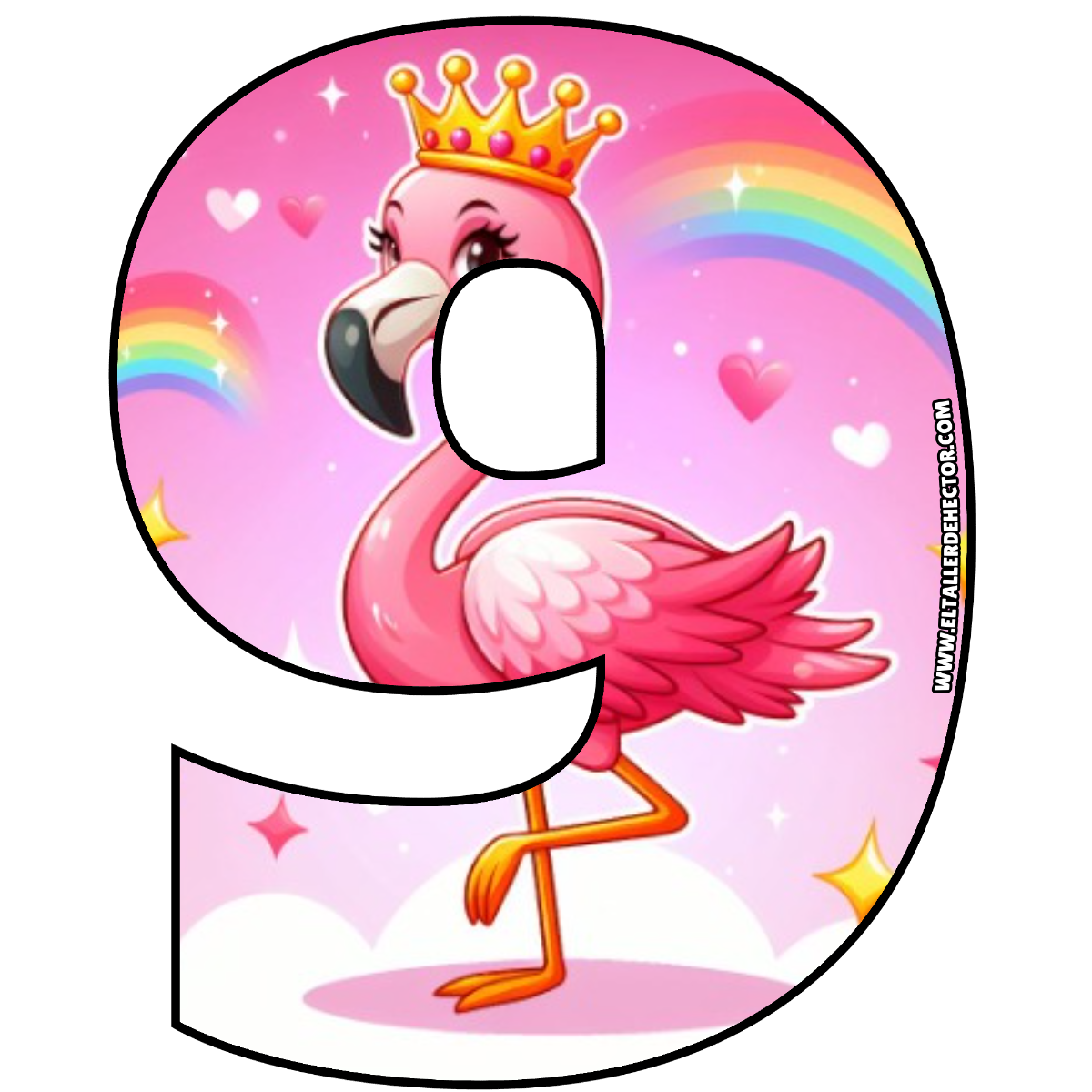 Numero 9 de Corona Flamingo - El Taller de Hector