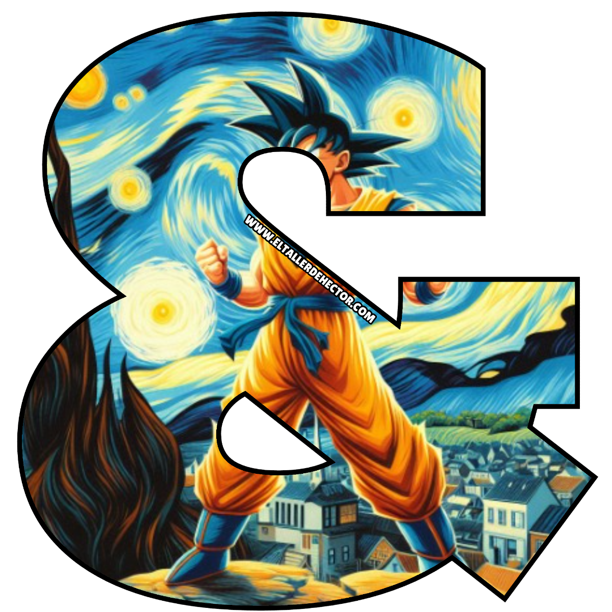 Simbolo & de Dragon Ball Goku Van Gogh - El Taller de Hector