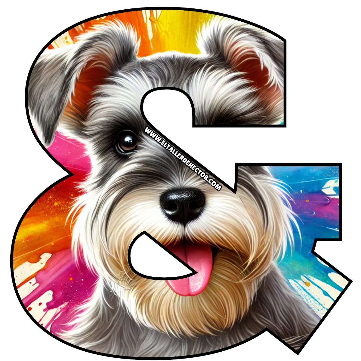 Simbolo & de Perro Schnauzer puppy - El Taller de Hector