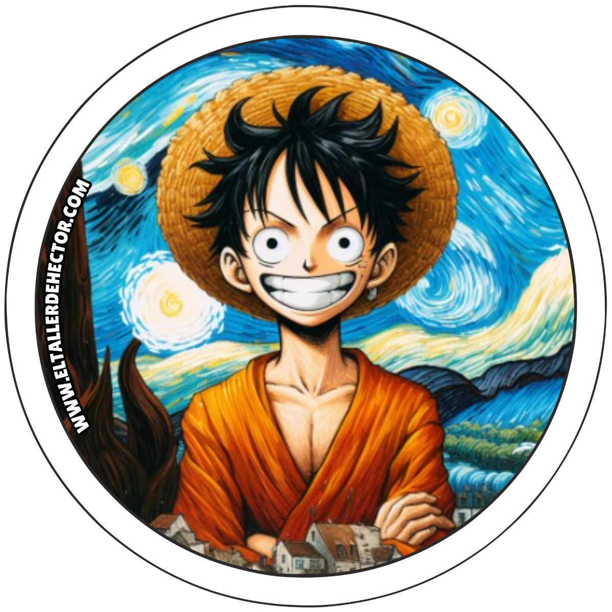 Toppers de One Piece Luffy Van Gogh - El Taller de Hector